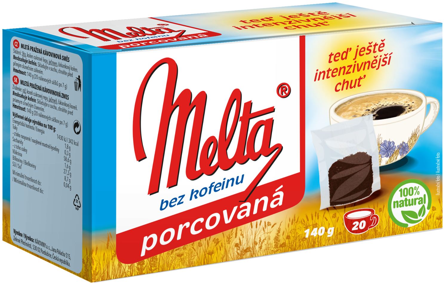 Kávoviny Melta káva porce