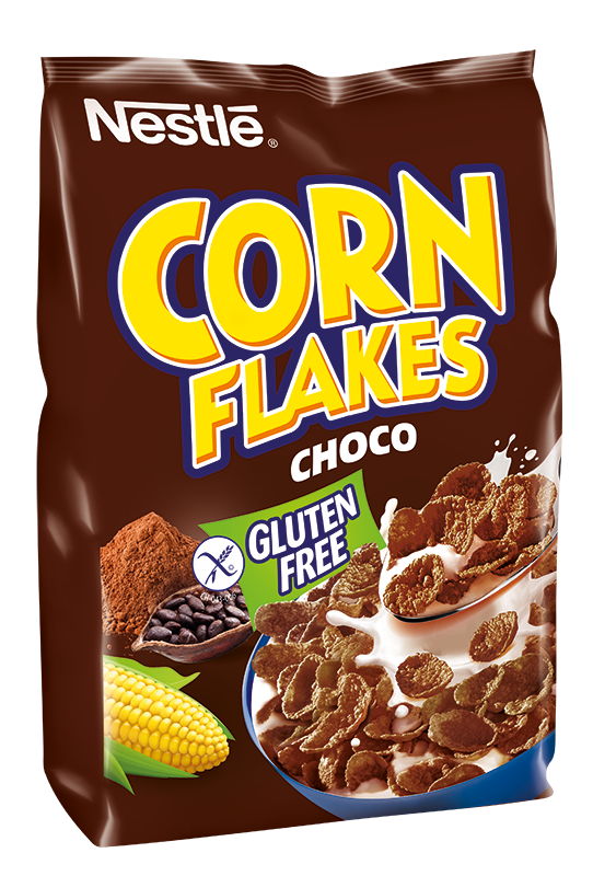 Nestlé CORN FLAKES Čokoládové snídaňové cereální lupínky bezlepkové