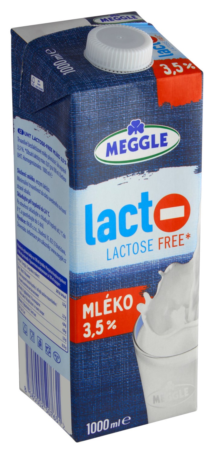 Meggle Trvanlivé bezlaktózové mléko plnotučné 3,5%