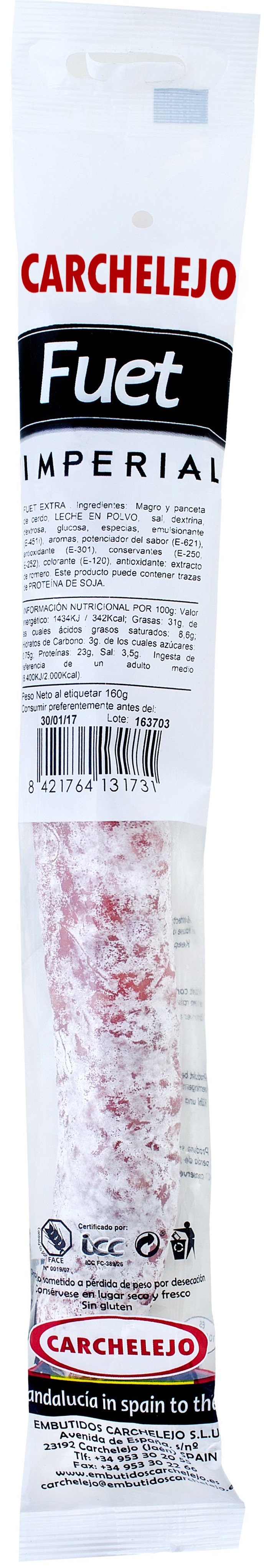 Carchelejo Fuet Imperial Extra salám