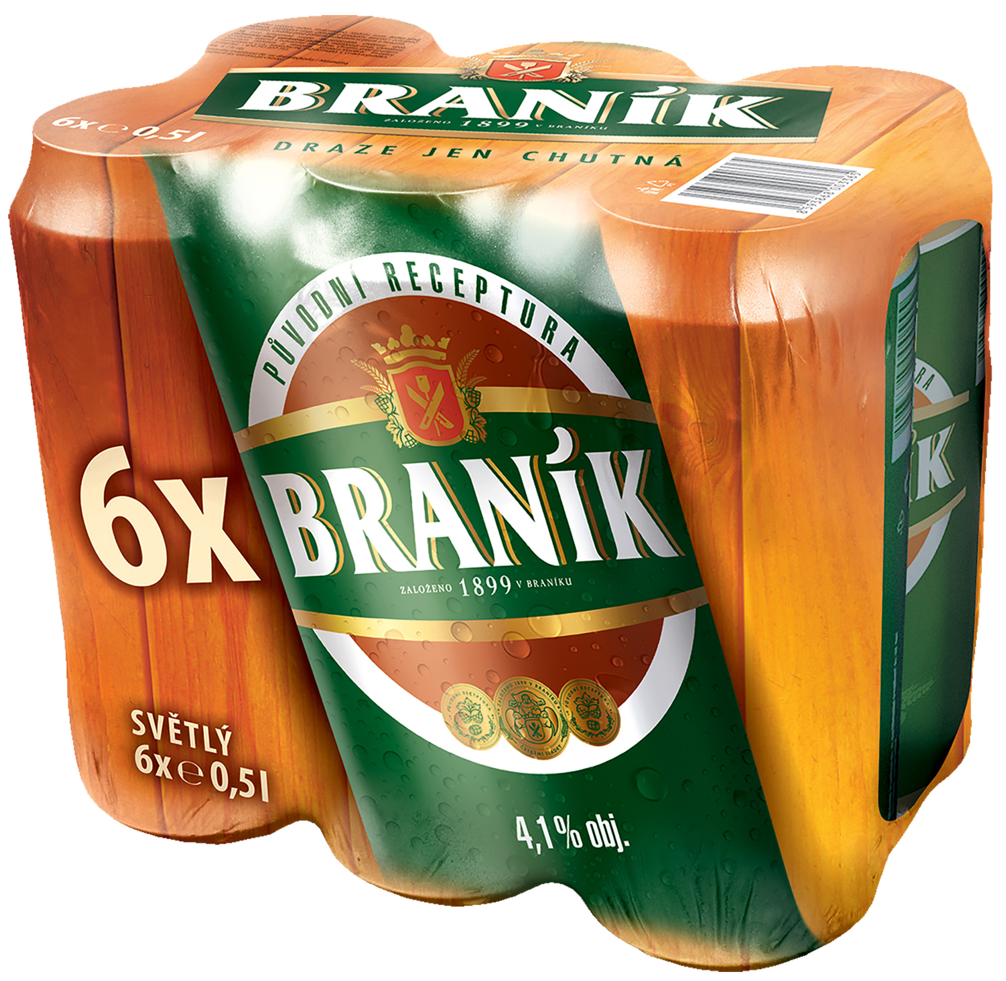 Braník Pivo výčepní světlé 6×0,5 l