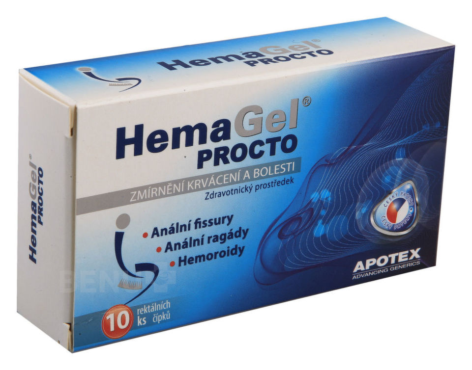 HemaGel PROCTO čípky 10ks