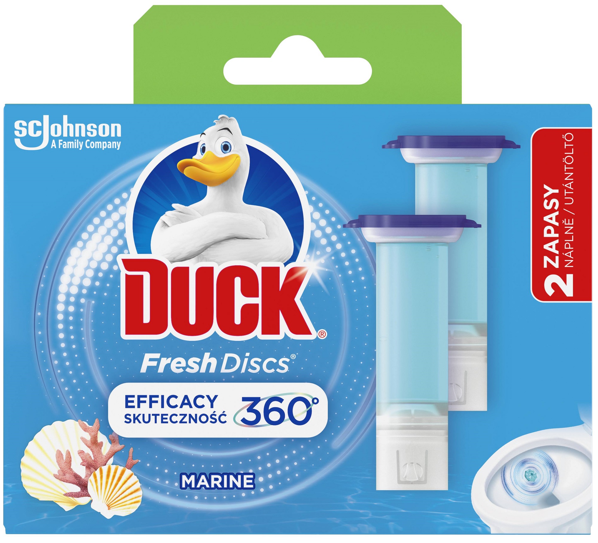 Duck Fresh Discs Duo Marine čistič WC, náplň 2×36 ml