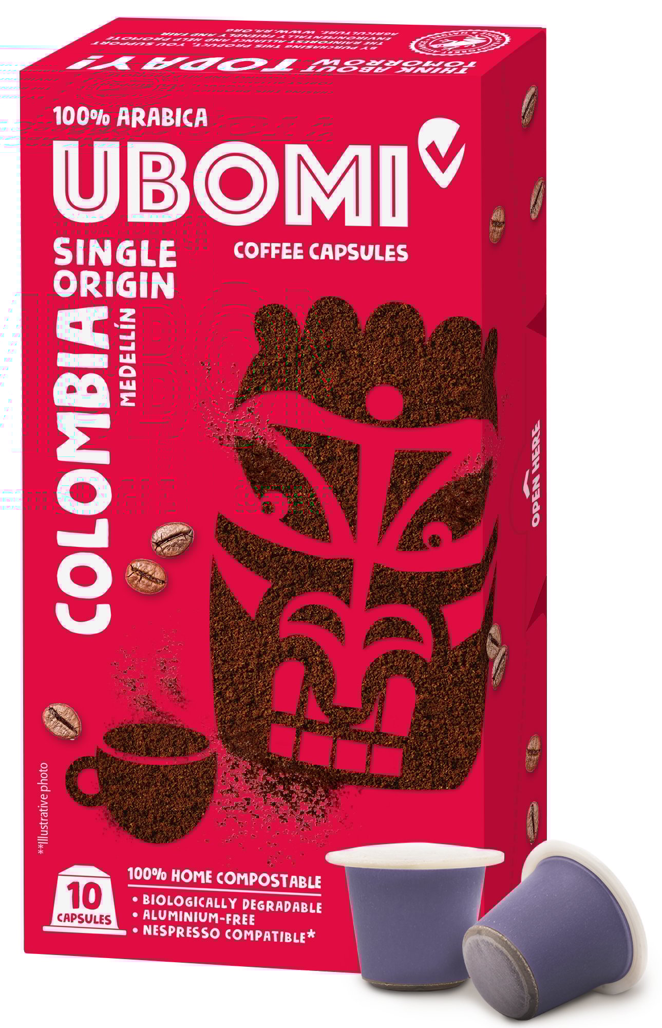 Ubomi Columbia Medellín 100% Arabica RFA kávové kapsle