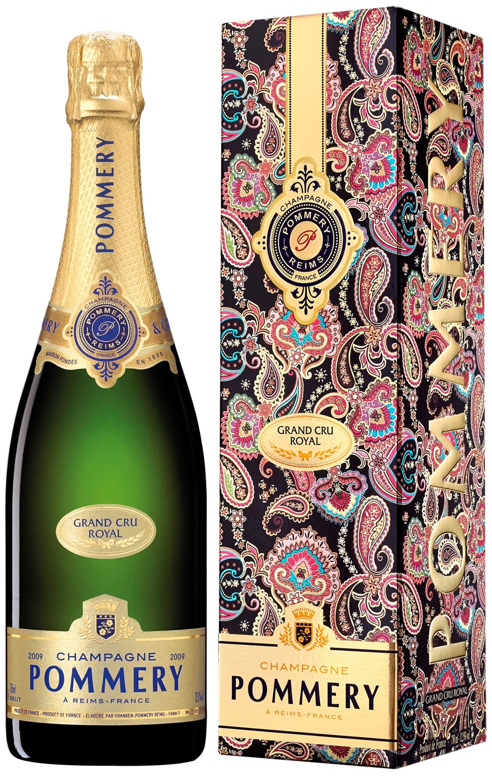 Champagne Pommery Grand Cru Royal brut, dárkové balení, limitovaná edice