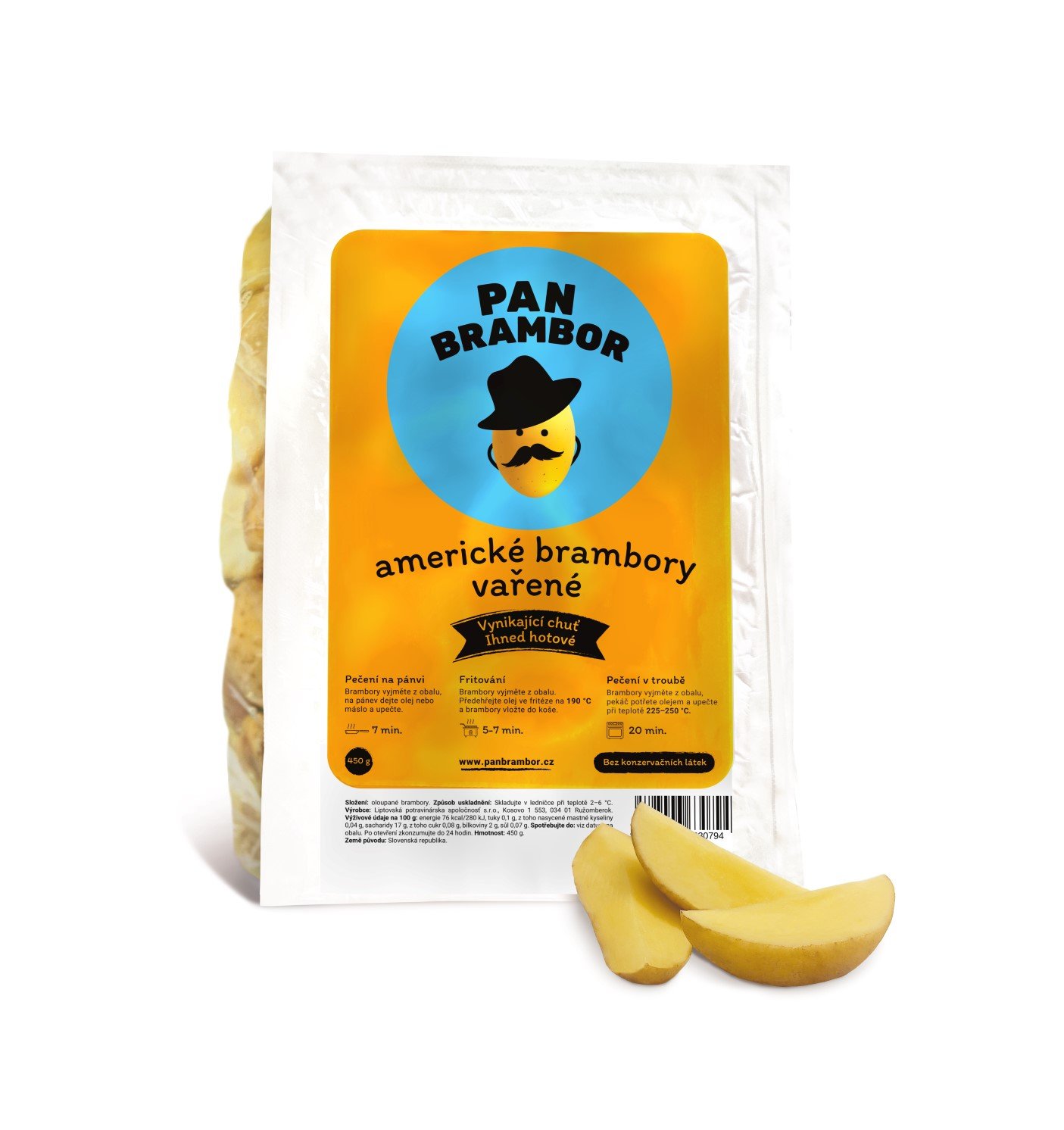 Pan Brambor – americké brambory vařené, balení