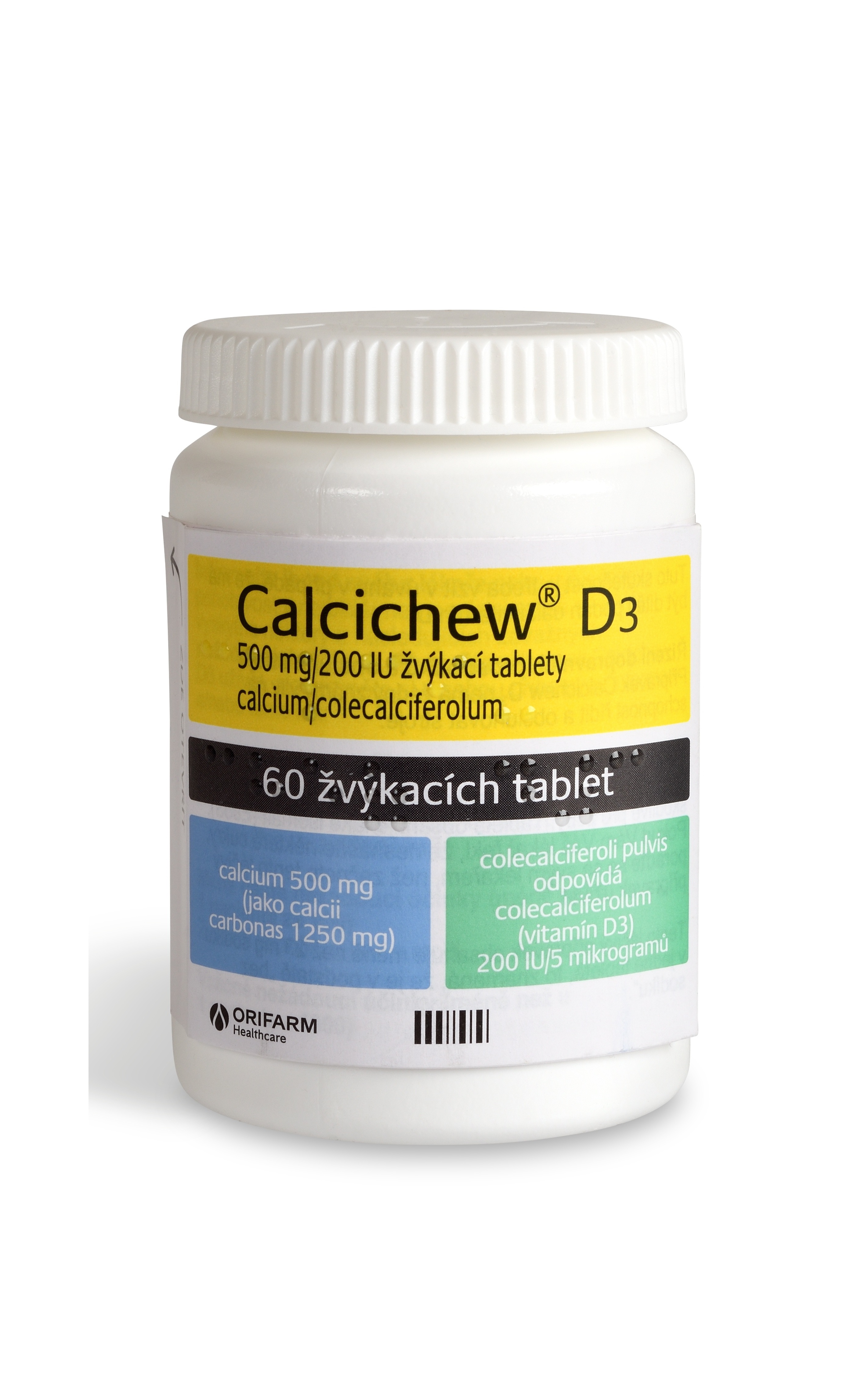 CALCICHEW D3 500MG/200IU Žvýkací tableta 60