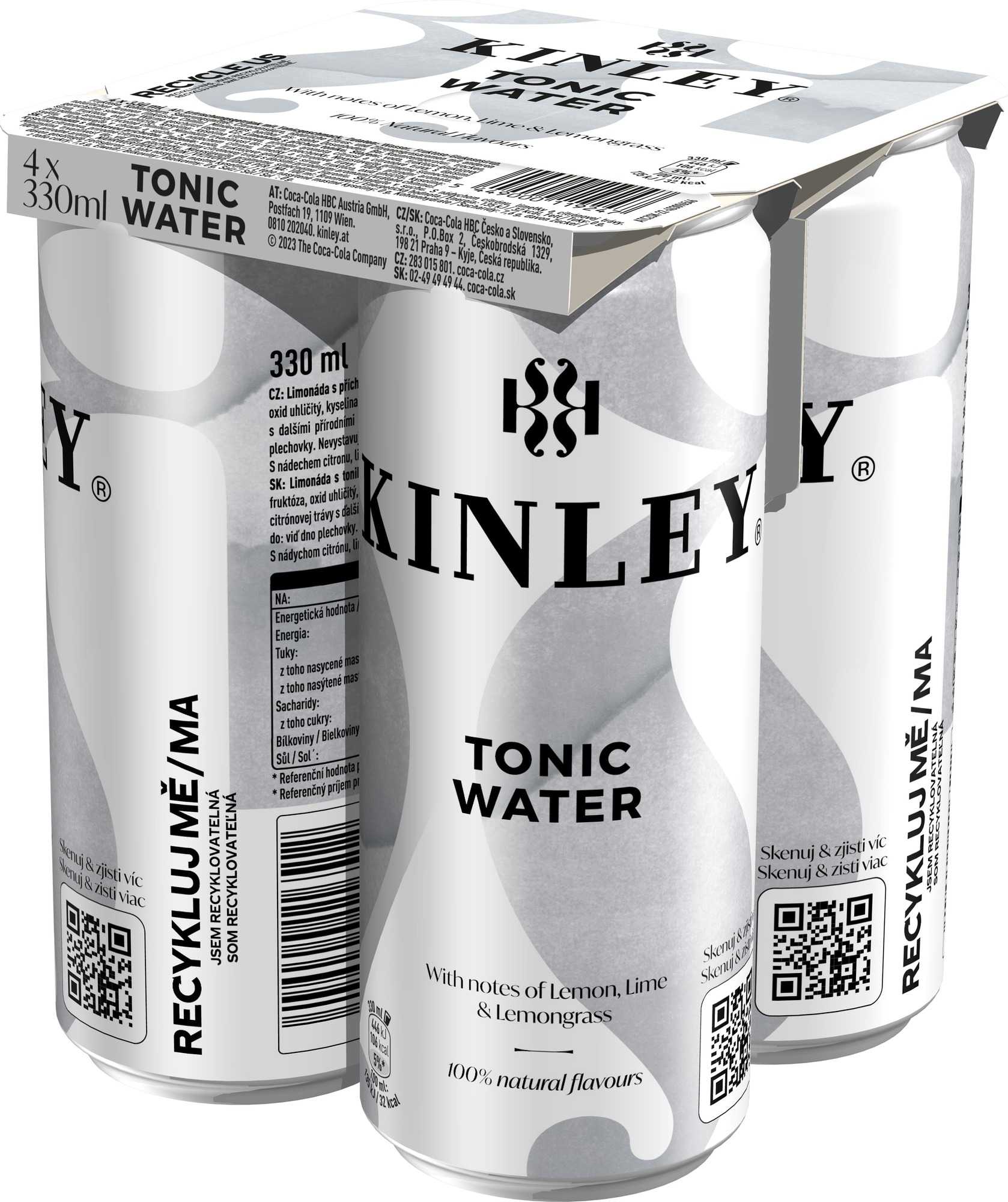 Kinley Tonic Water multipack (4×0,33 l) plech
