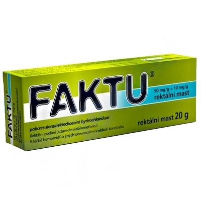 FAKTU 50MG/G+10MG/G Rektální mast 20G