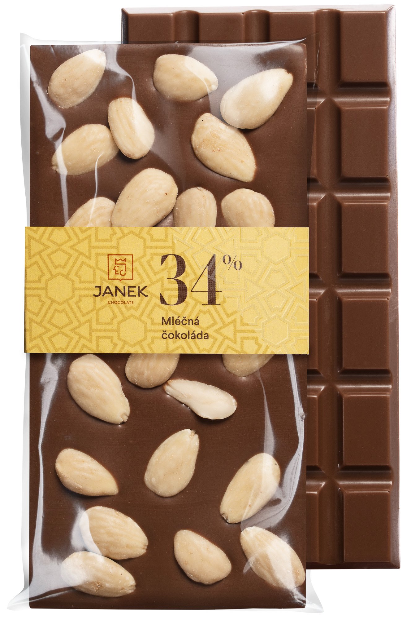 Čokoládovna Janek milk chocolate with almonds