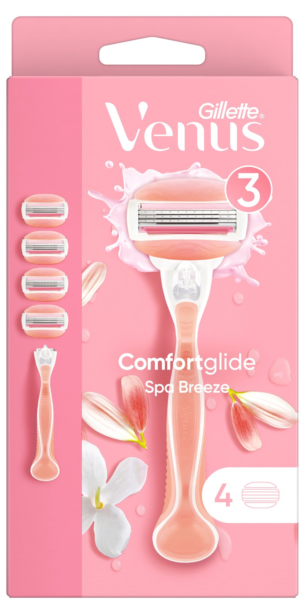 Gillette Venus ComfortGlide Spa Breeze Holicí strojek + 4 holicí hlavice