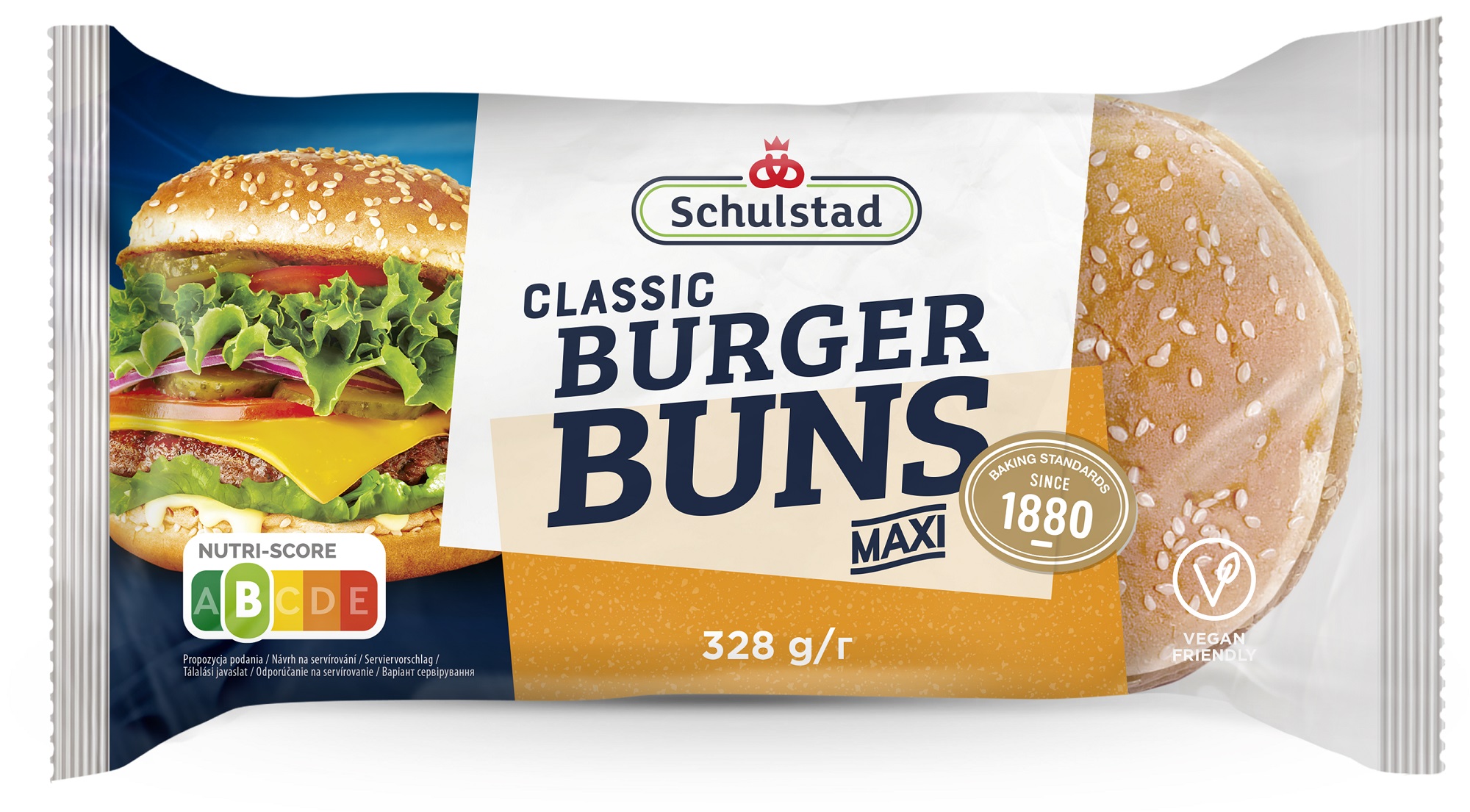 Schulstad Hamburgerové bulky se sezamem maxi