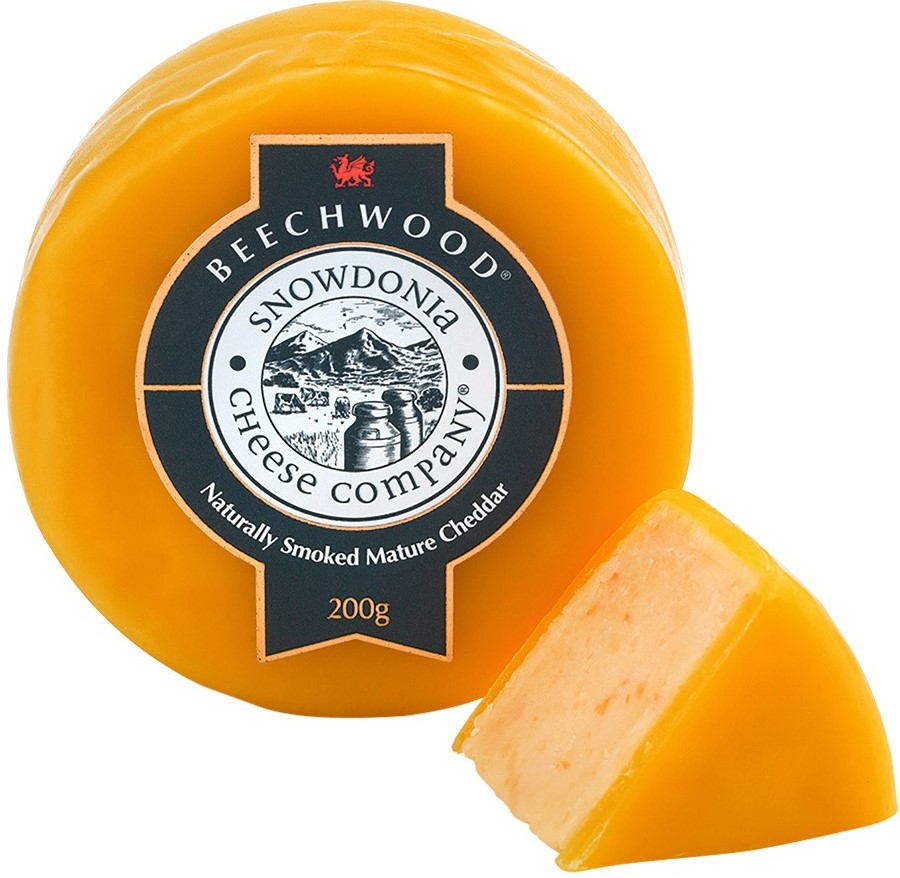 Snowdonia Cheddar beechwood přirozeně uzený extra uleželý sýr