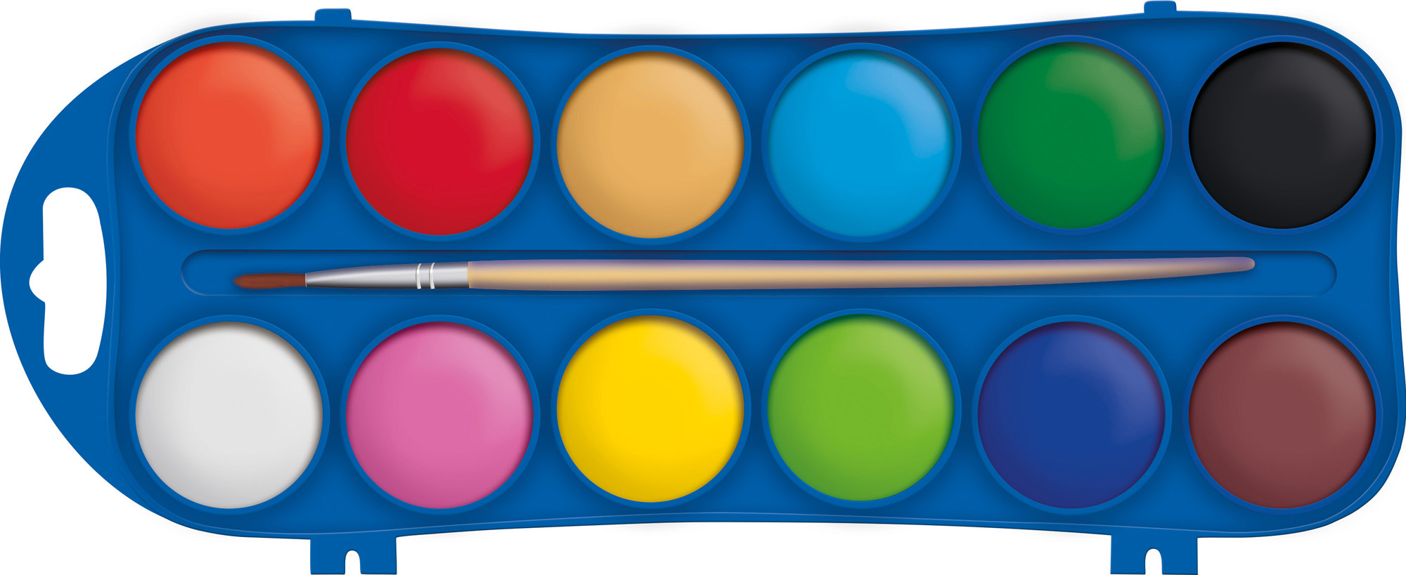 Vodové barvy se štětcem, 27 mm