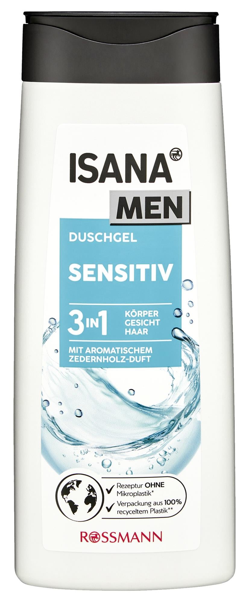 ISANA Men Sensitive sprchový gel 3v1