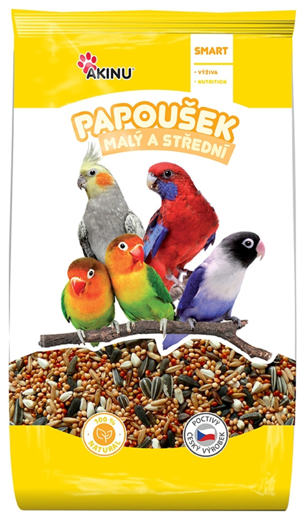 Akinu Kompletní krmení pro malé a střední papoušky