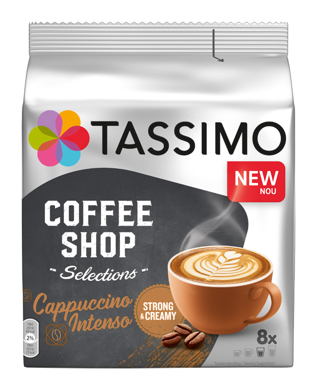 Tassimo Coffee shop selection Cappuccino intenso kávové kapsle